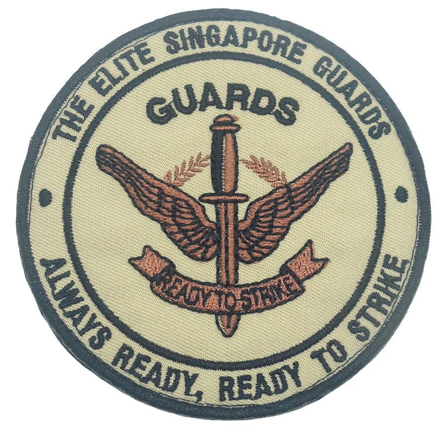 THE ELITE SINGAPORE GUARDS PATCH - KHAKI WITH BLACK WORDING – Hock Gift ...