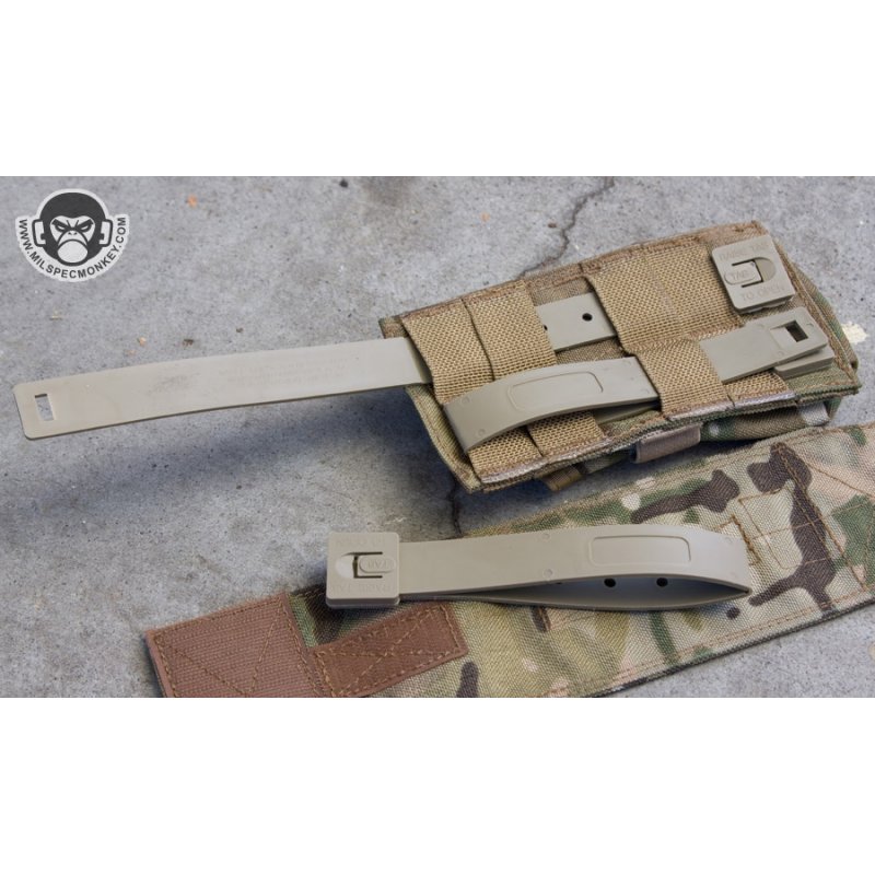 MSM TACTICAL TAILOR 5" MALICE CLIP, LONG (PACK OF 4) - COYOTE BROWN ...