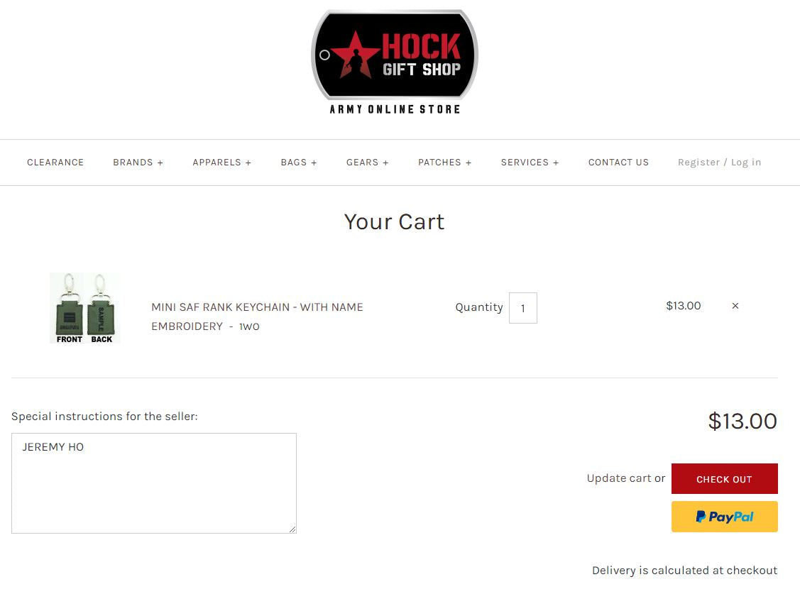 MINI RANK – Hock Gift Shop | Army Online Store in Singapore
