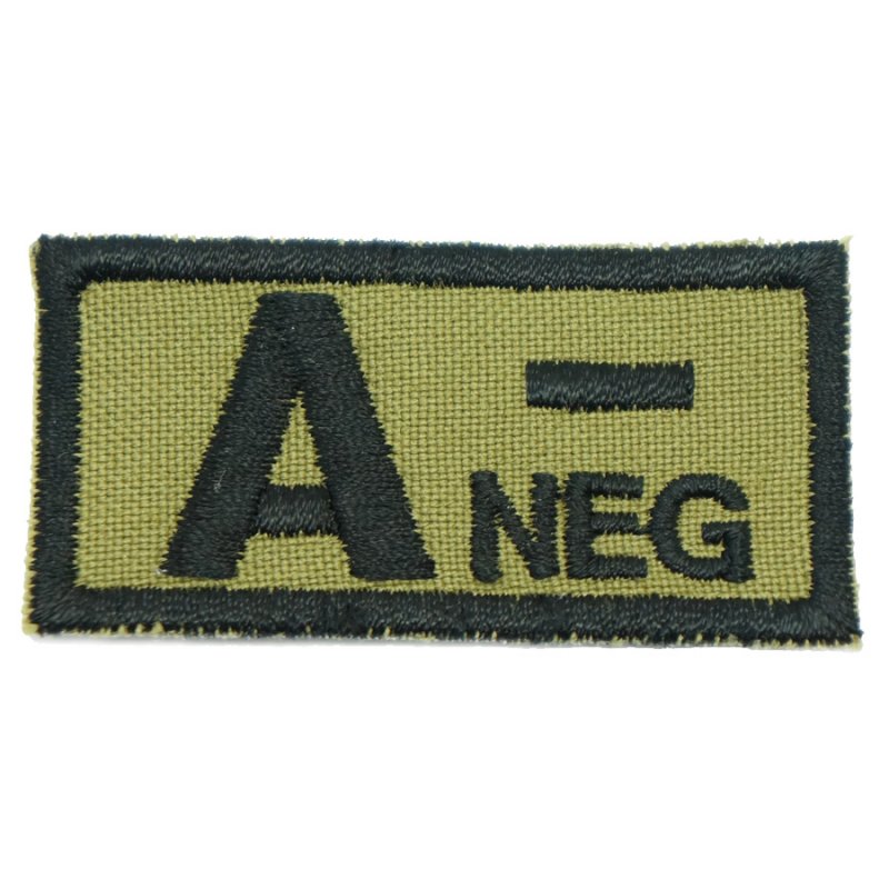 HGS BLOOD GROUP PATCH - A NEGATIVE (OLIVE GREEN) – Hock Gift Shop ...